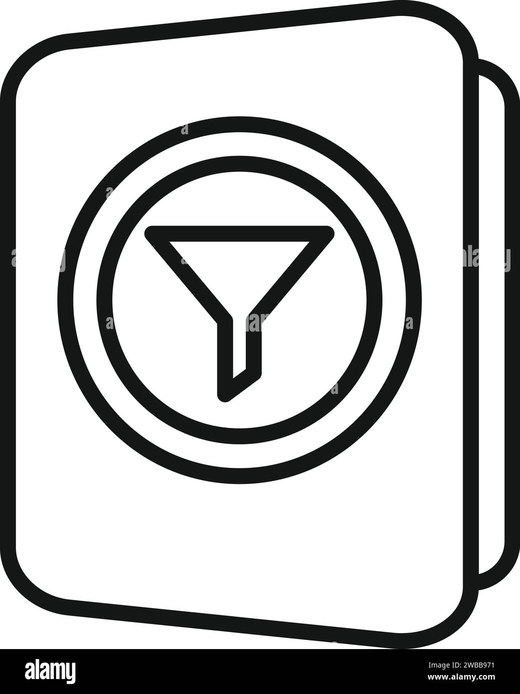 Data filter folder icon outline vector. Conversion flow. Time media ...