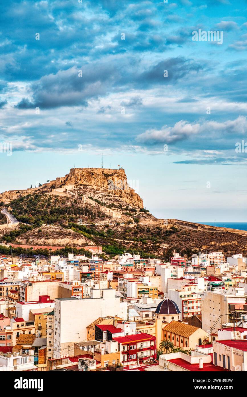 Alicante Aerial View during at Sunset, Spain Stock Photo - Alamy
