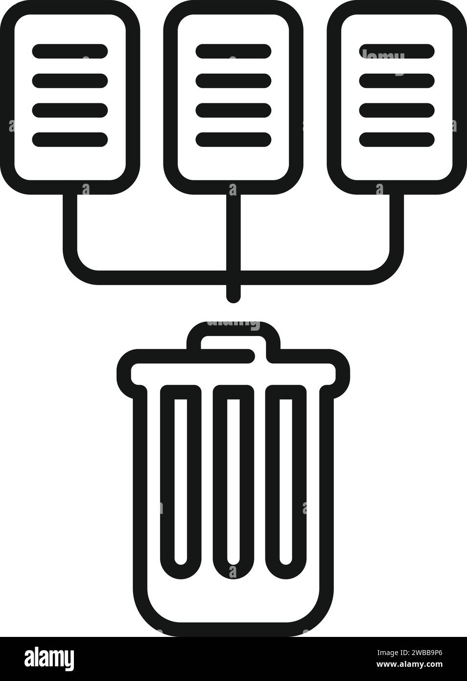 Garbage file content icon outline vector. Creative data input. Cloud process Stock Vector Image ...