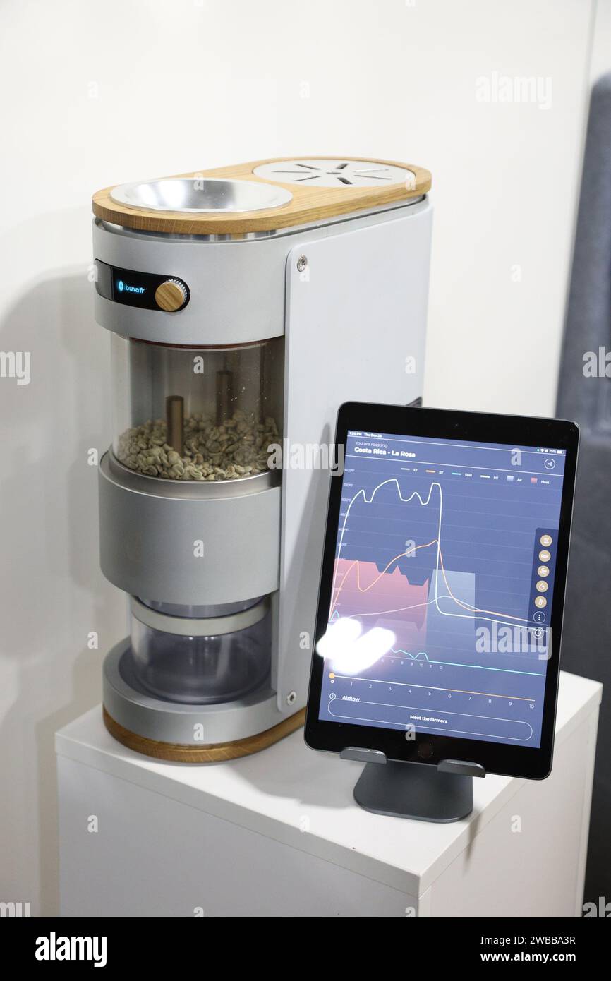 Las Vegas, United States. 09th Jan, 2024. A view of a smokless coffee ...