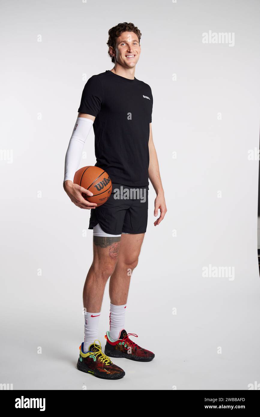 Mike Muscala poses for a portrait on October 2, 2023 in Washington, D.C ...