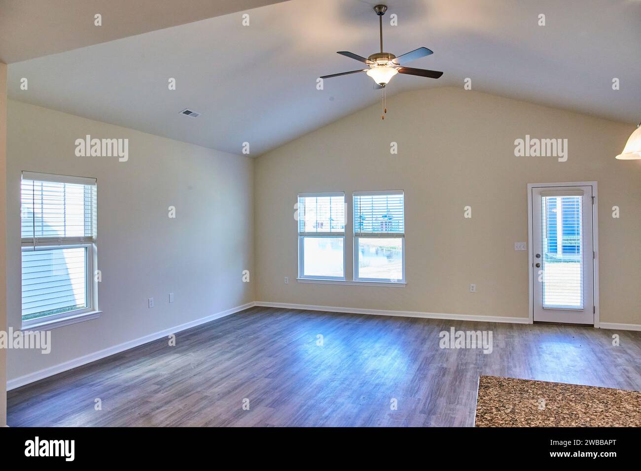 Modern Empty House Interior with Natural Light and High Ceiling Stock ...
