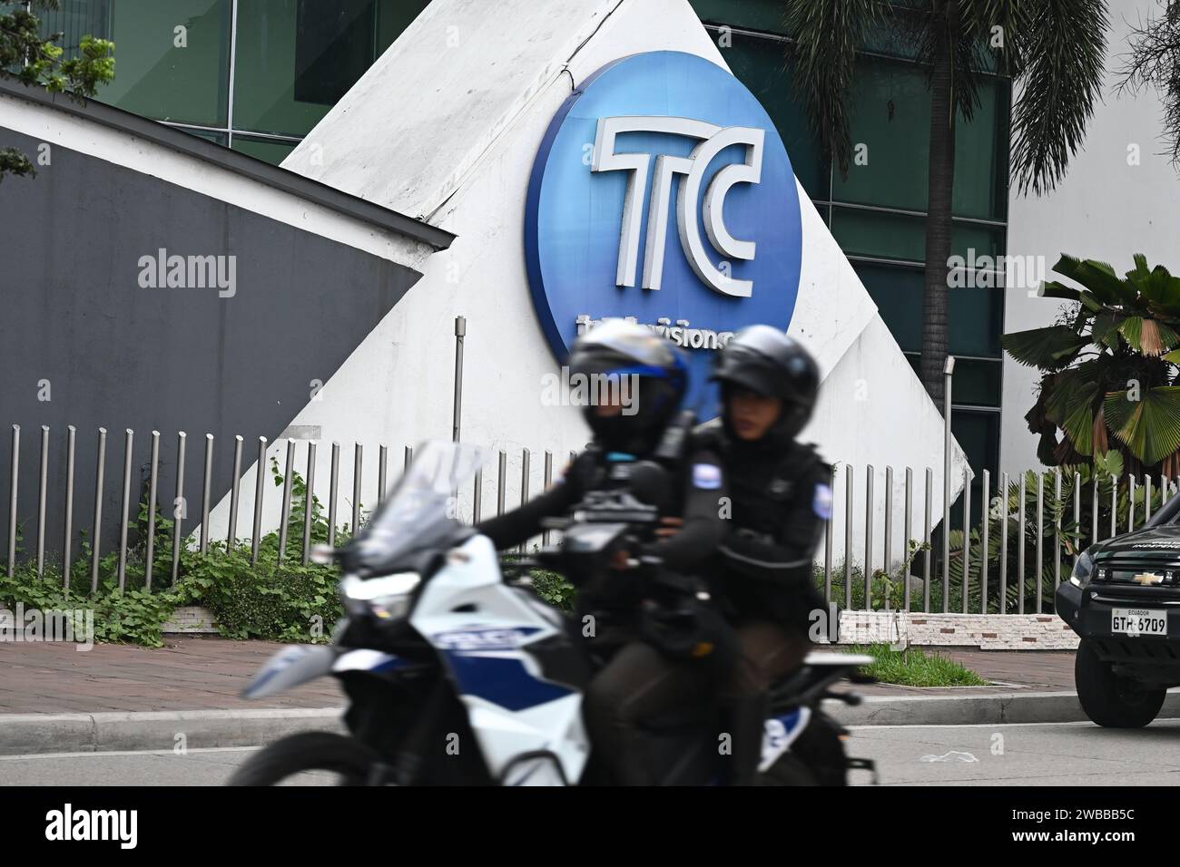 Guayaquil, Ecuador. 09th Jan, 2024. Police officers are deployed at the ...