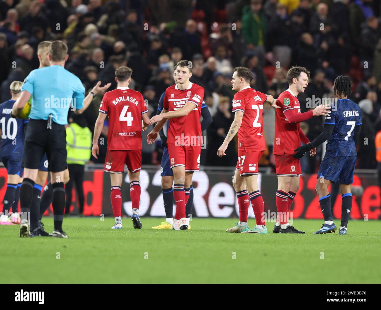 Players react after the Carabao Cup Semi Final match Middlesbrough vs ...