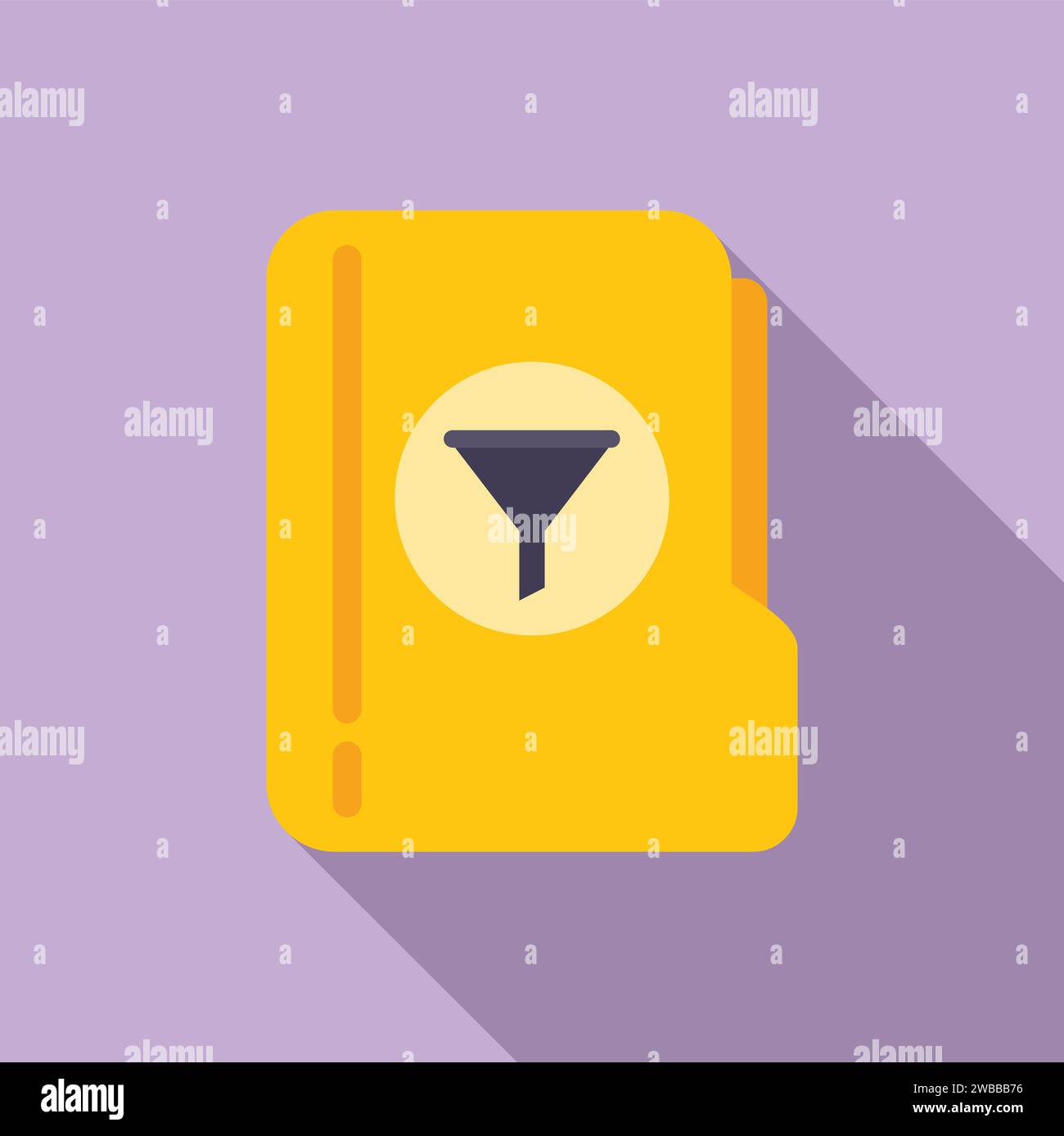 Zoom filter folder icon flat vector. Web app data. Download stroke ...