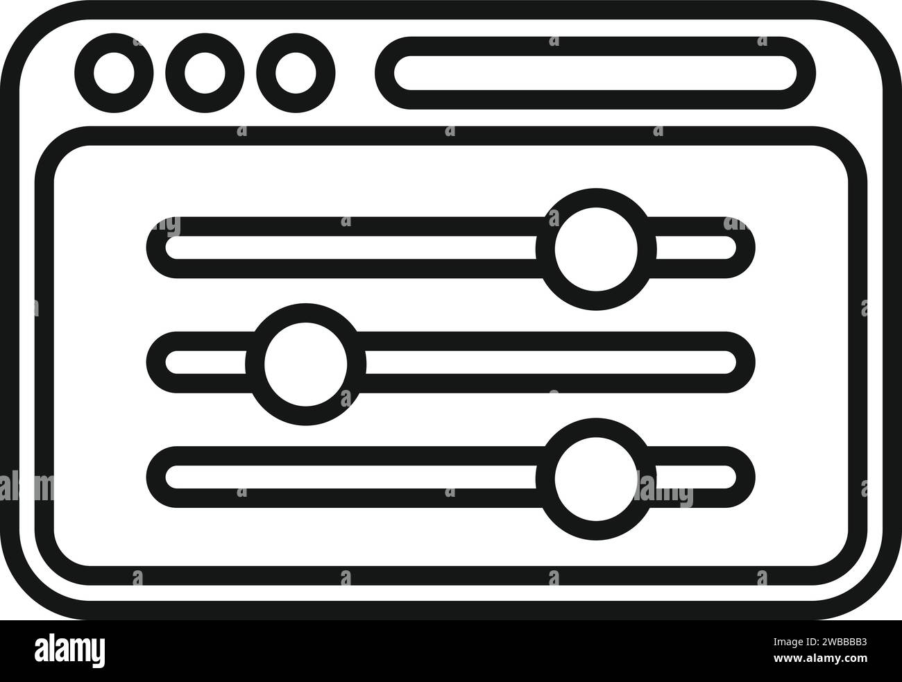 Web content filter icon outline vector. Cloud process. Manage time ...