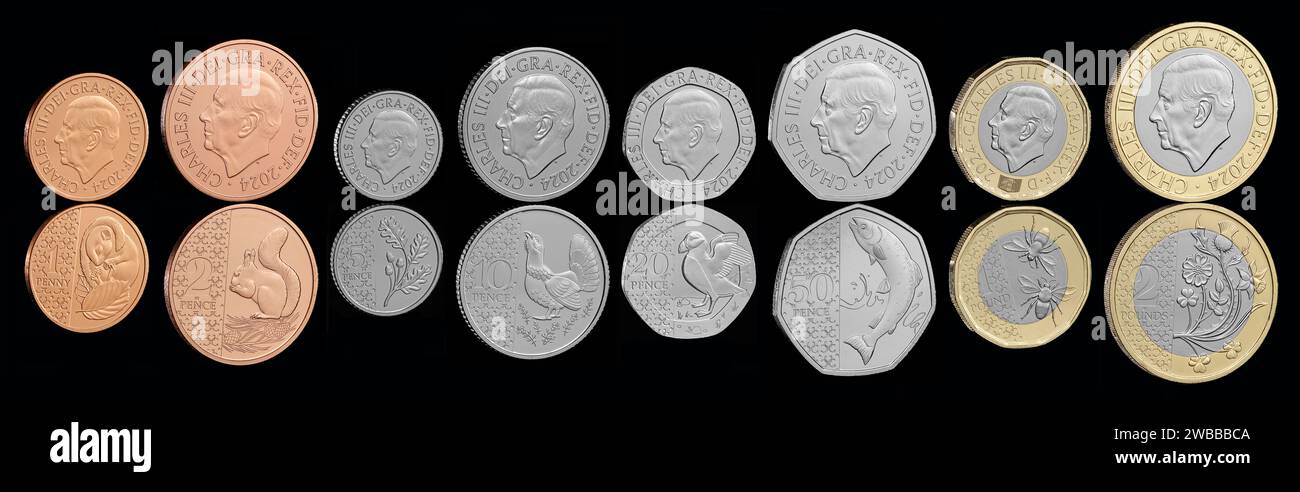 The 2024 United Kingdom Definitive Annual Coin Set Stock Photo - Alamy