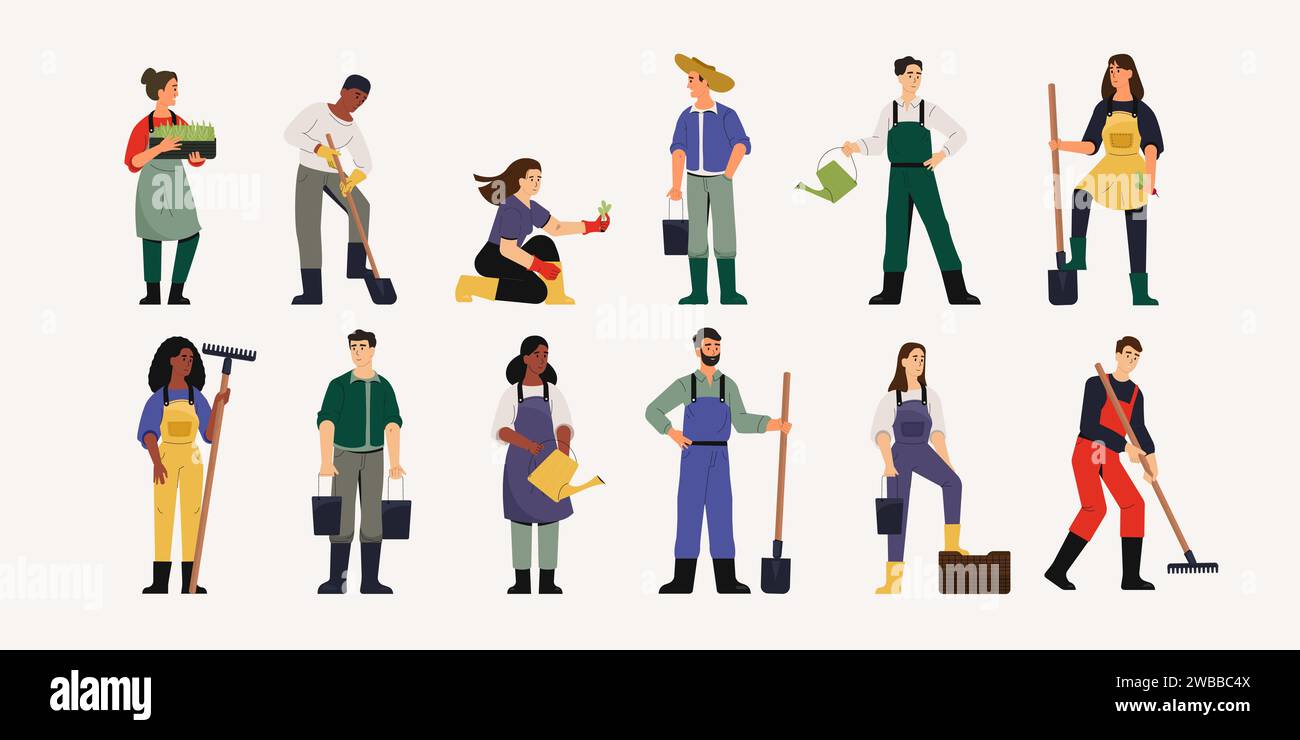 Harvesting tools vector vectors hi-res stock photography and images - Alamy