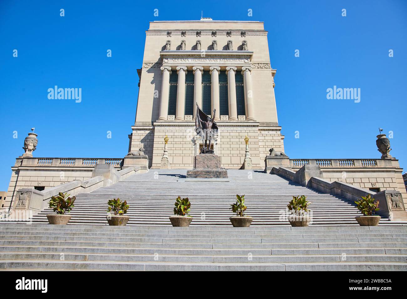 Bronze Equestrian Statue at Indiana World War Memorial Stock Photo - Alamy