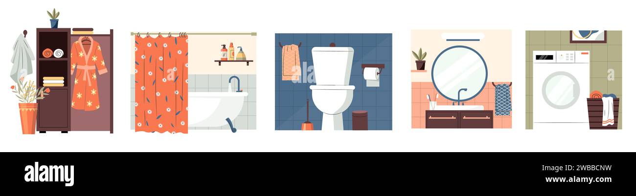 Cartoon bathroom hi-res stock photography and images - Alamy