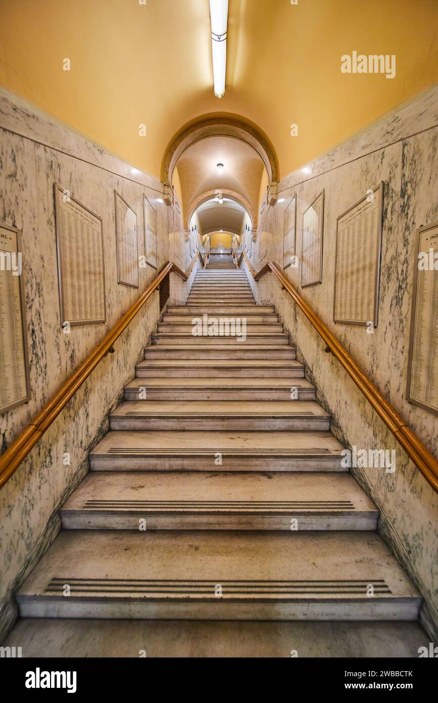 Grand Staircase in Historical War Memorial Museum Interior Stock Photo ...