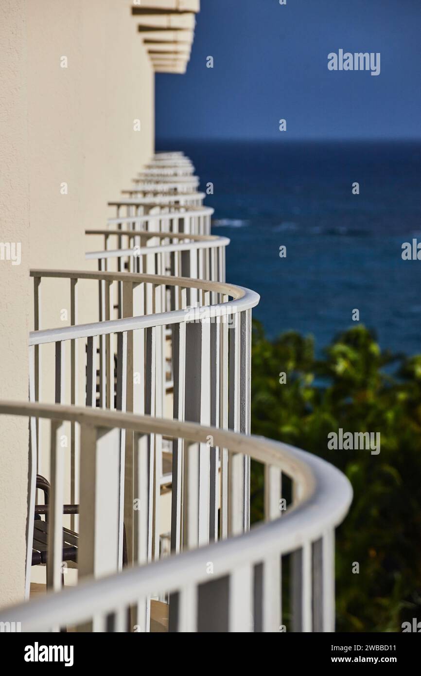 Luxury Coastal Balcony Design with Sea View, Paradise Island Stock ...