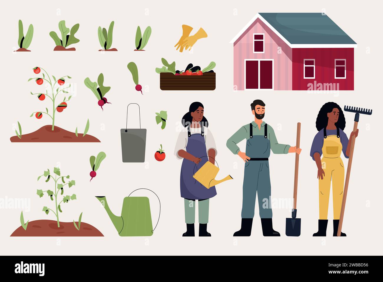 Harvesting tools vector vectors hi-res stock photography and images - Alamy