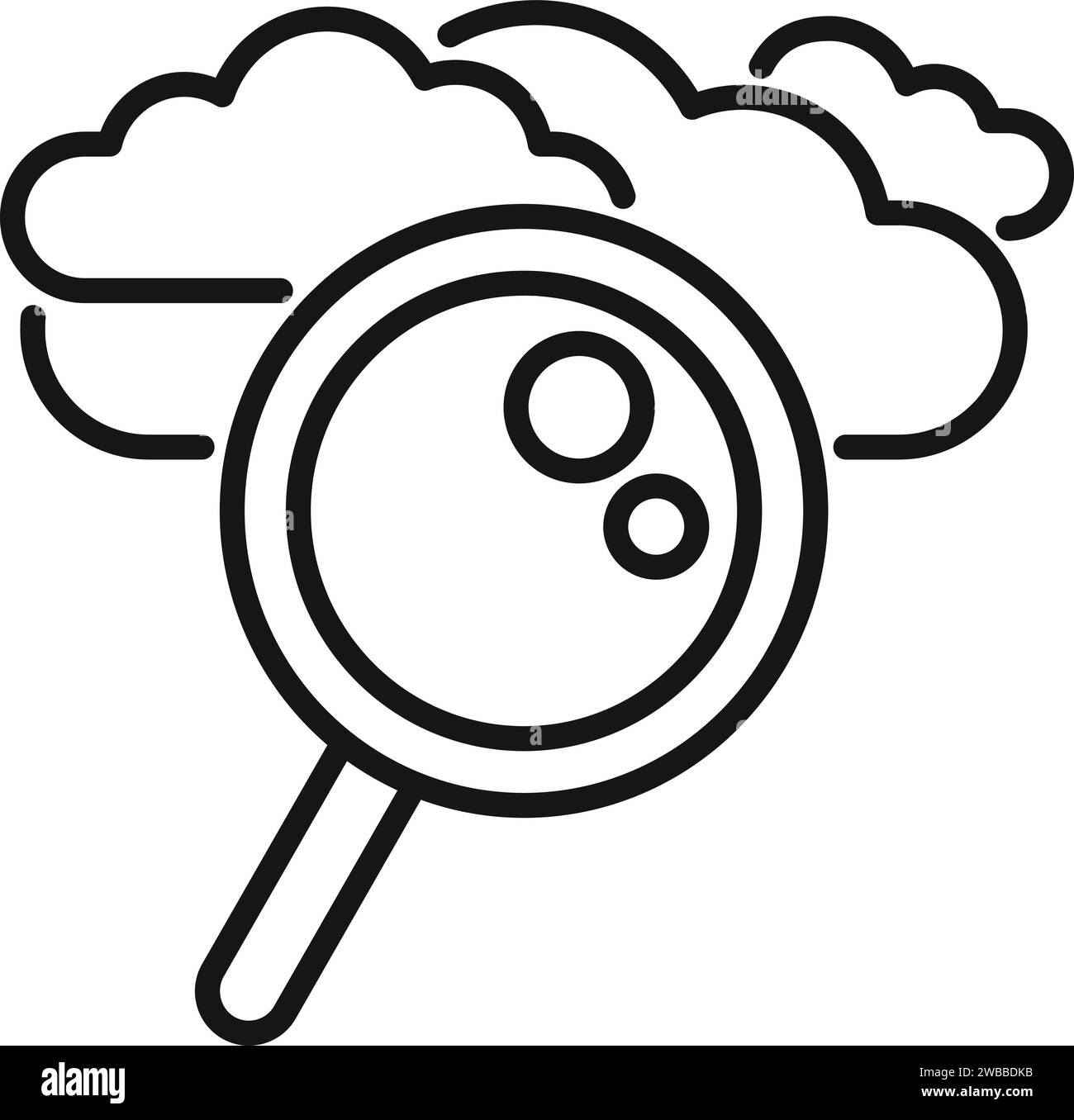 Cloud search filter icon outline vector. Bookmark online. Download ...
