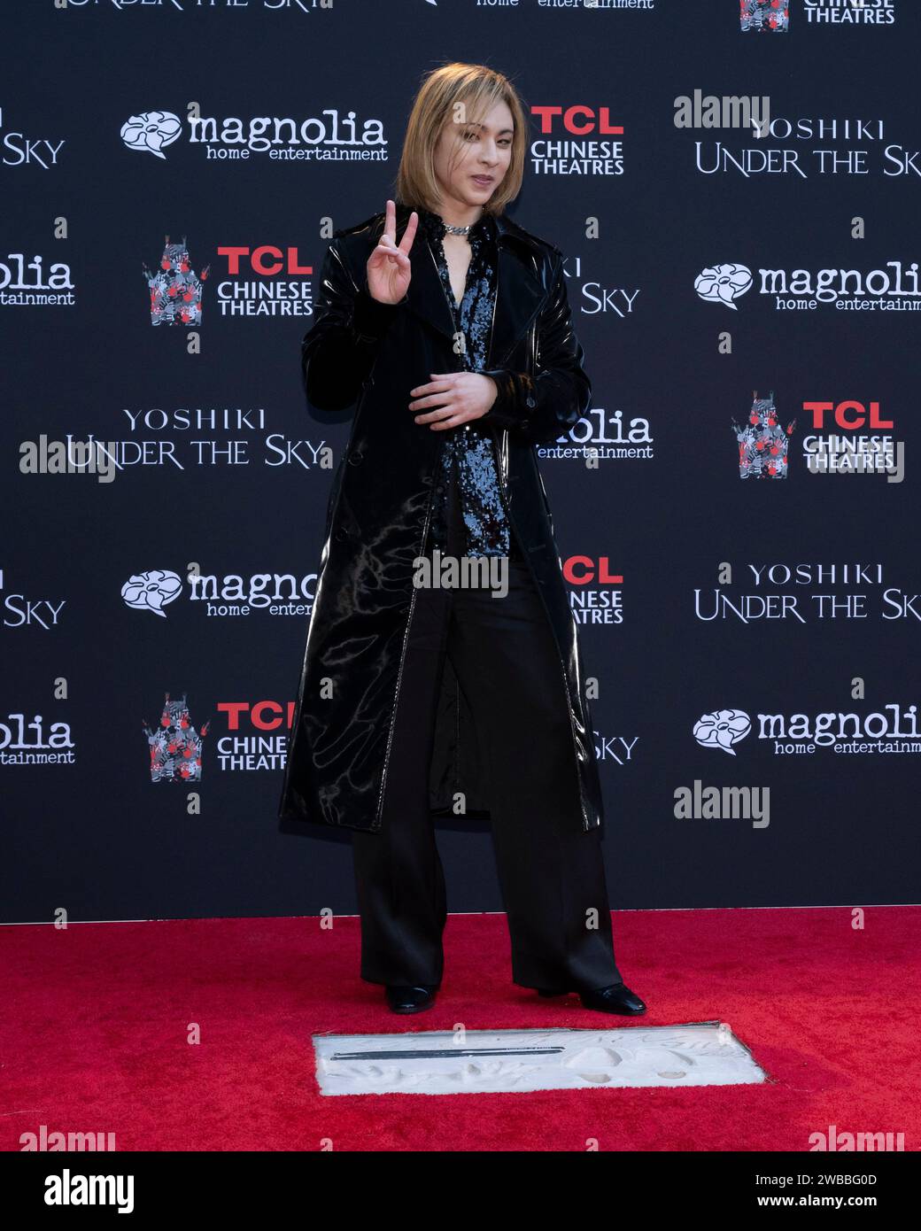 January 9, 2024, Hollywood, California, Usa: Yoshiki, attends TCL Chinese Theatre Handprint And ...