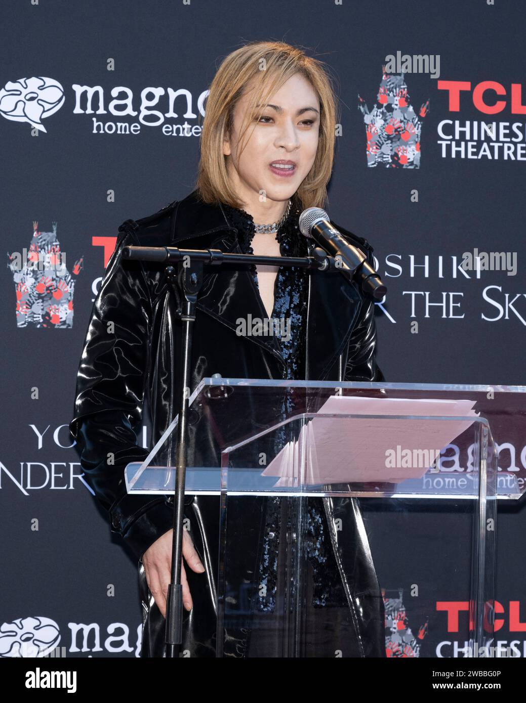 January 9, 2024, Hollywood, California, Usa: Yoshiki, attends TCL Chinese Theatre Handprint And ...