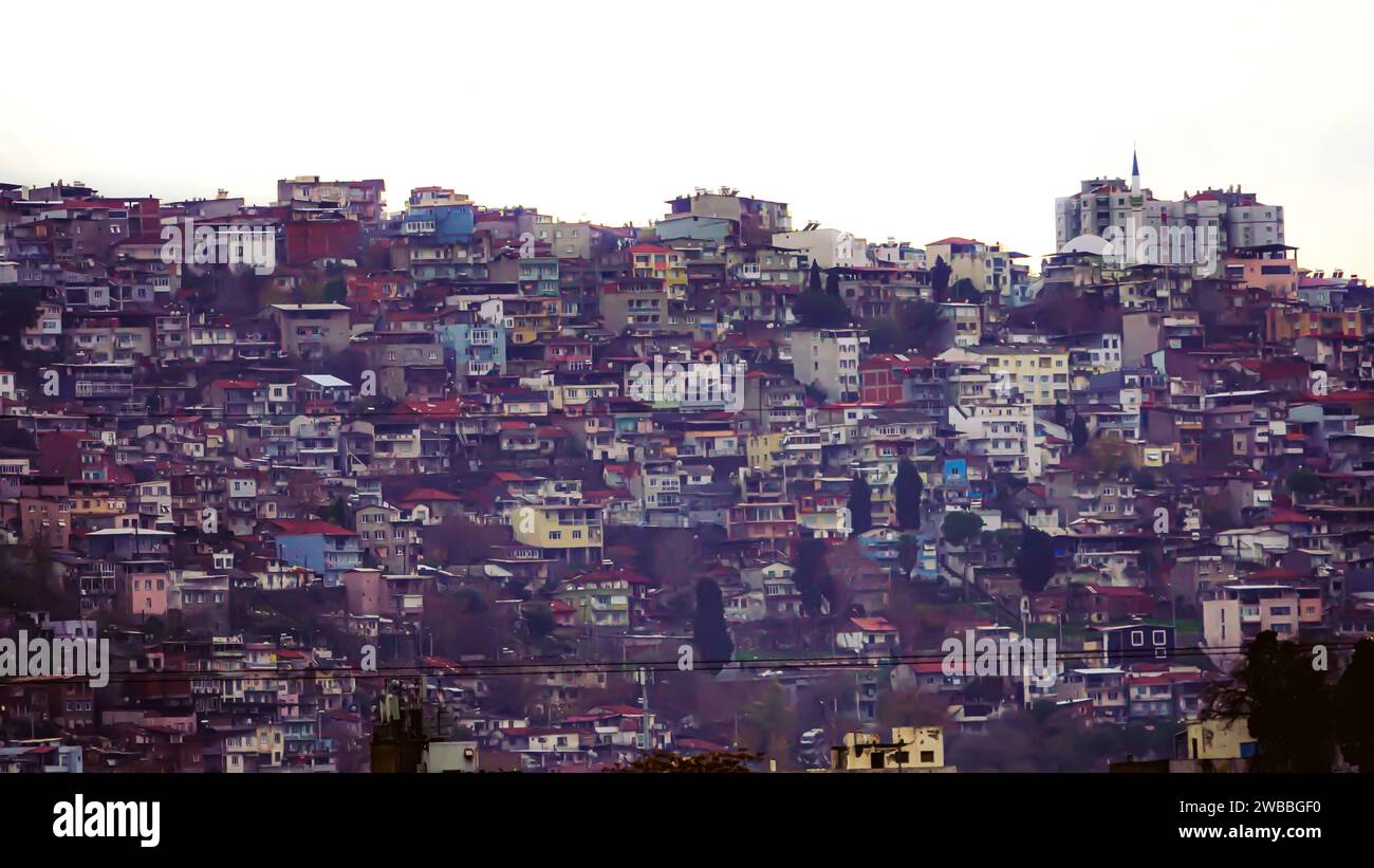 Izmir, Turkey. 09th Jan, 2024. Slum neighborhoods in the center of ...