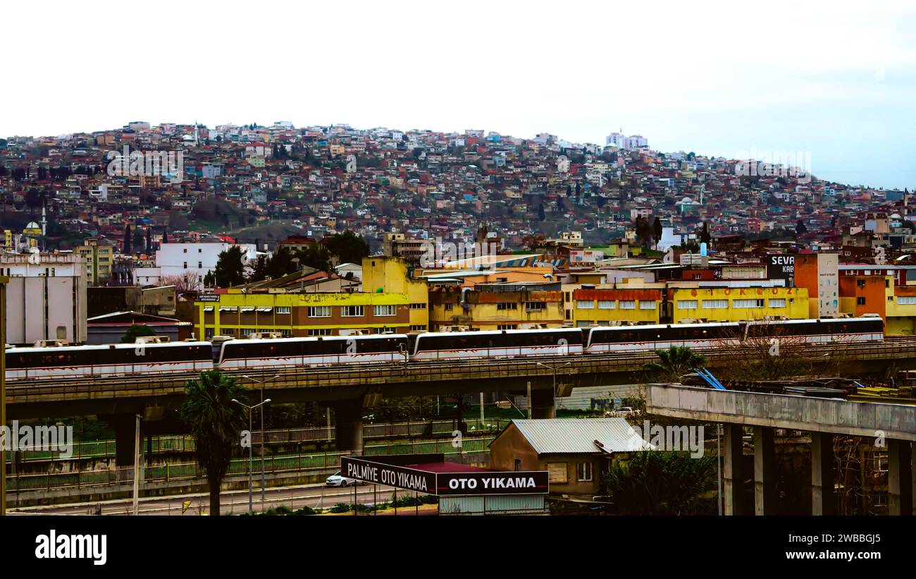 Izmir, Turkey. 09th Jan, 2024. Slum neighborhoods in the center of ...