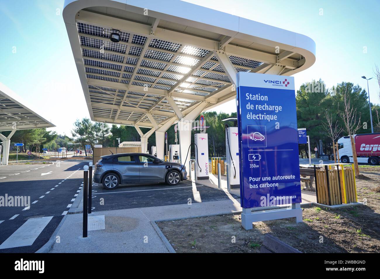 Gap, France - December 31, 2023: service station for fast electric ...