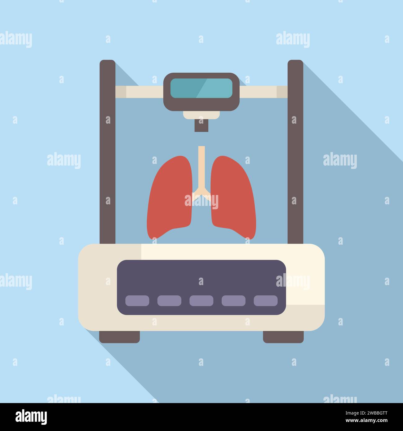 Organ printer bioprinting icon flat vector. Organ monitor. Cellular future Stock Vector Image ...