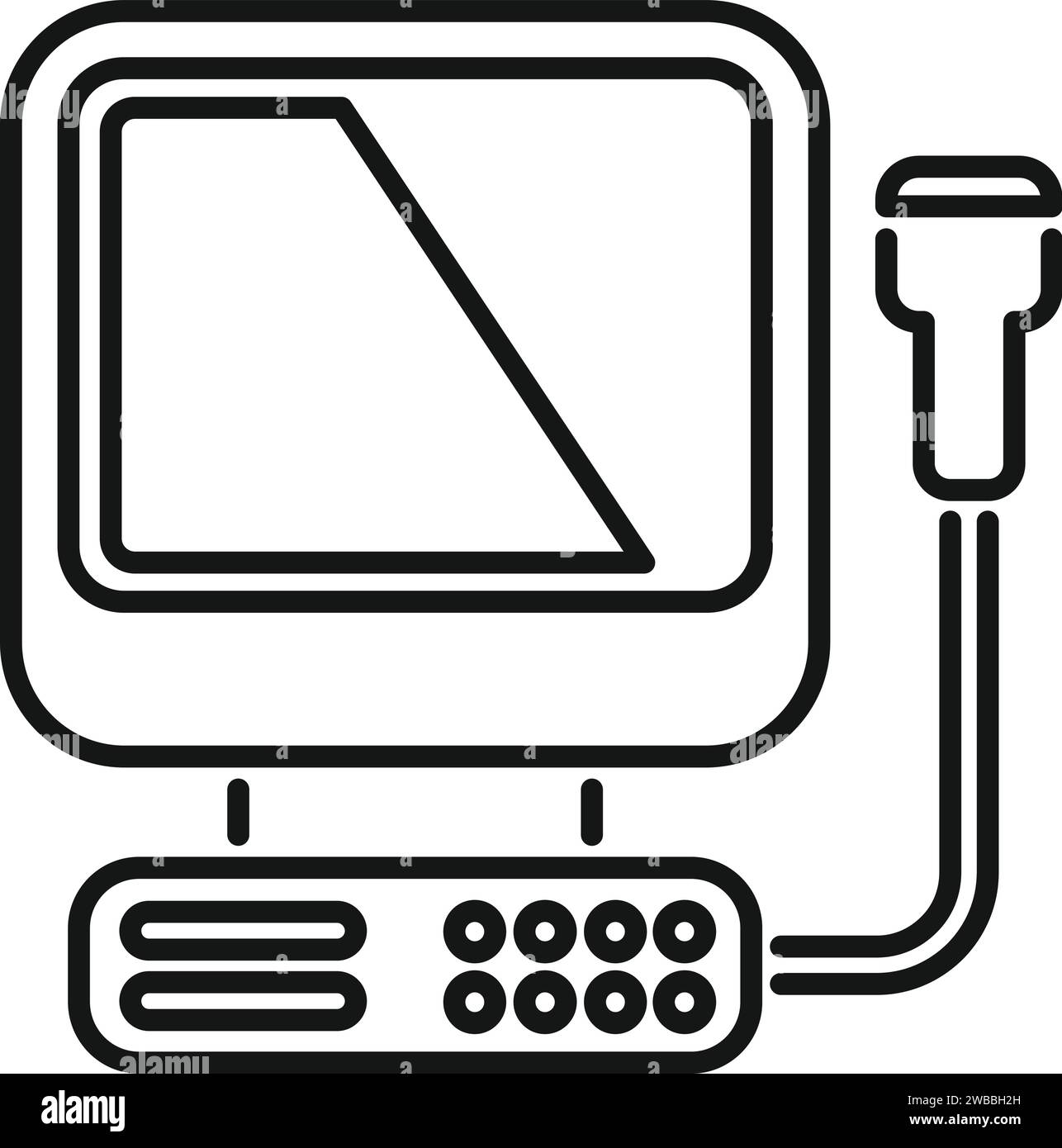 Ultra sound device icon outline vector. Ultrasonic diagnosis. Doctor ...