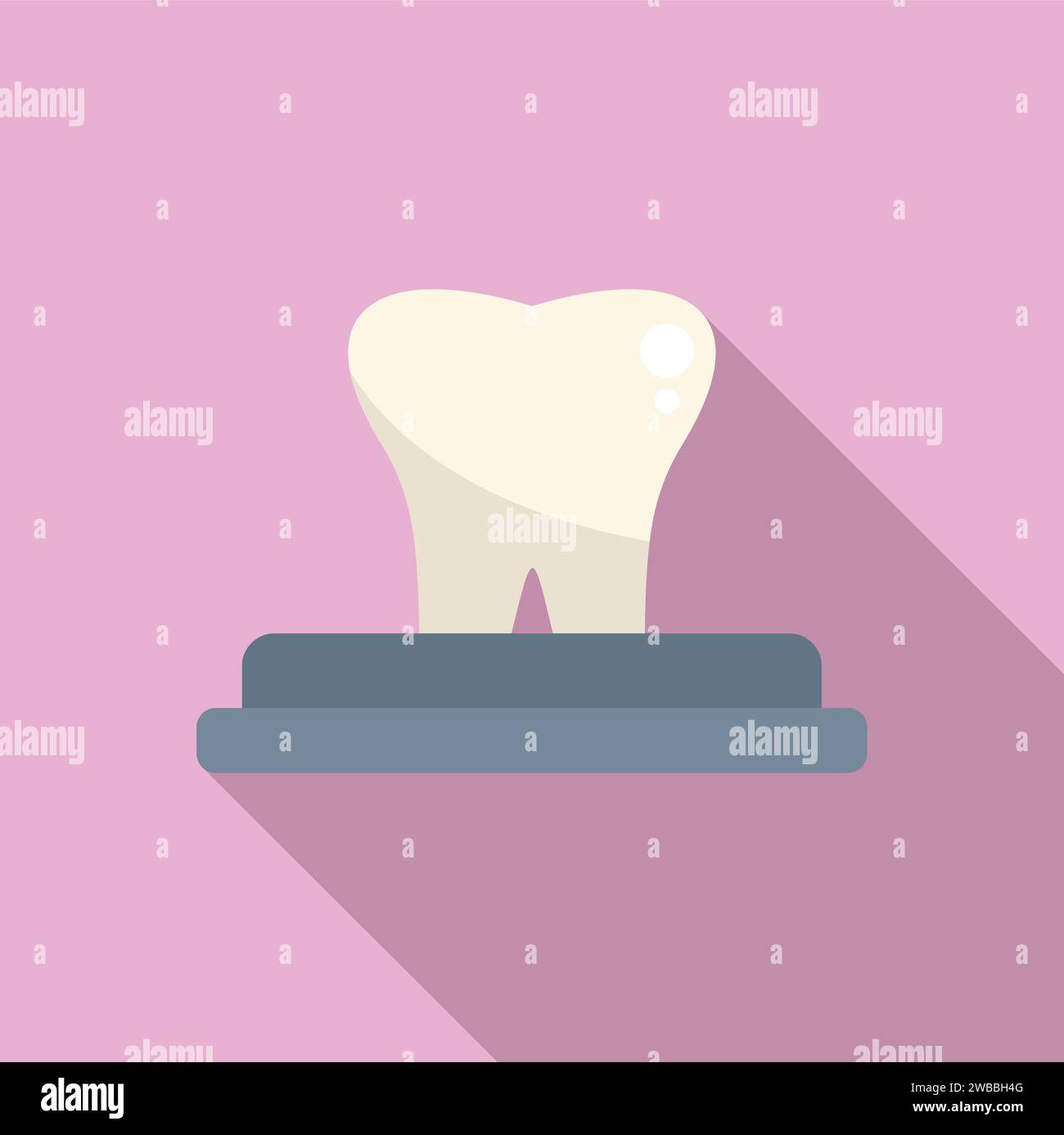 Tooth bioprinting icon flat vector. Human machine. Future health dna ...