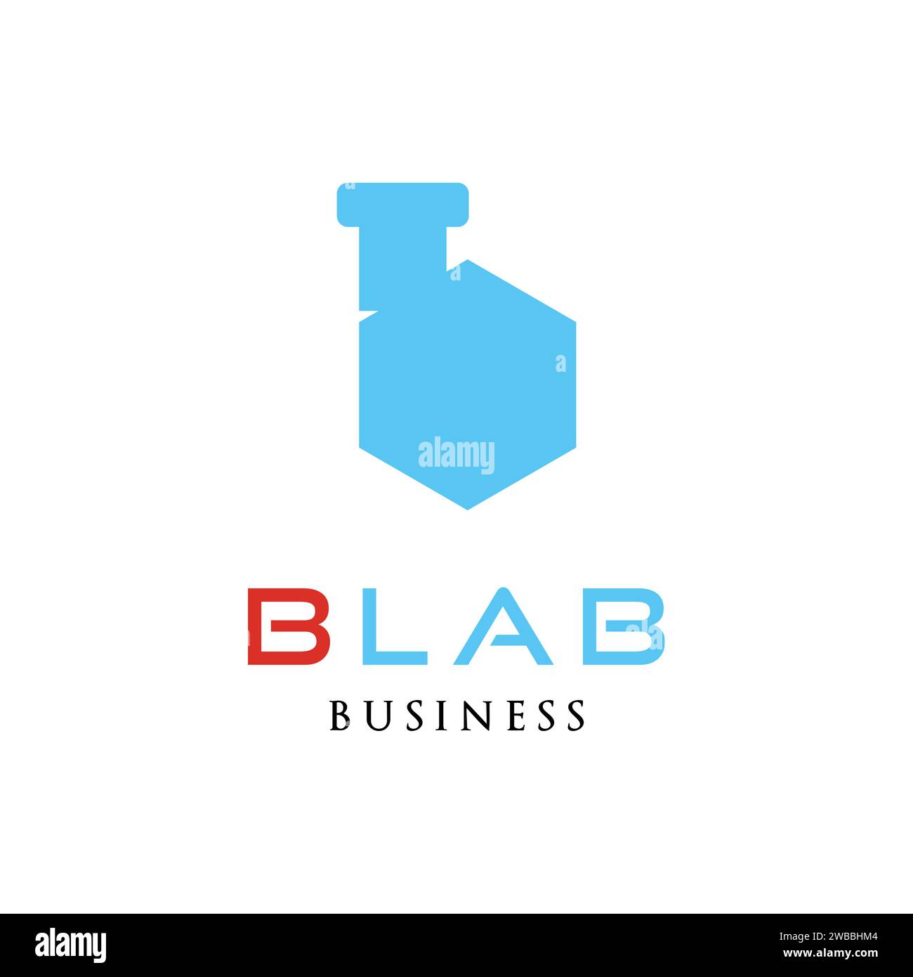 Initial Letter B Laboratory Icon Logo Design Template Stock Vector ...