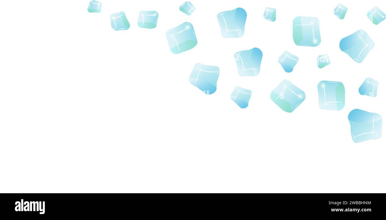 Transparent glass cube shapes in realistic style. Poster, banner, and ...