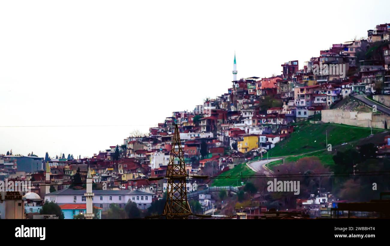 Slum neighborhoods in the center of Izmir Slum neighborhoods in the ...
