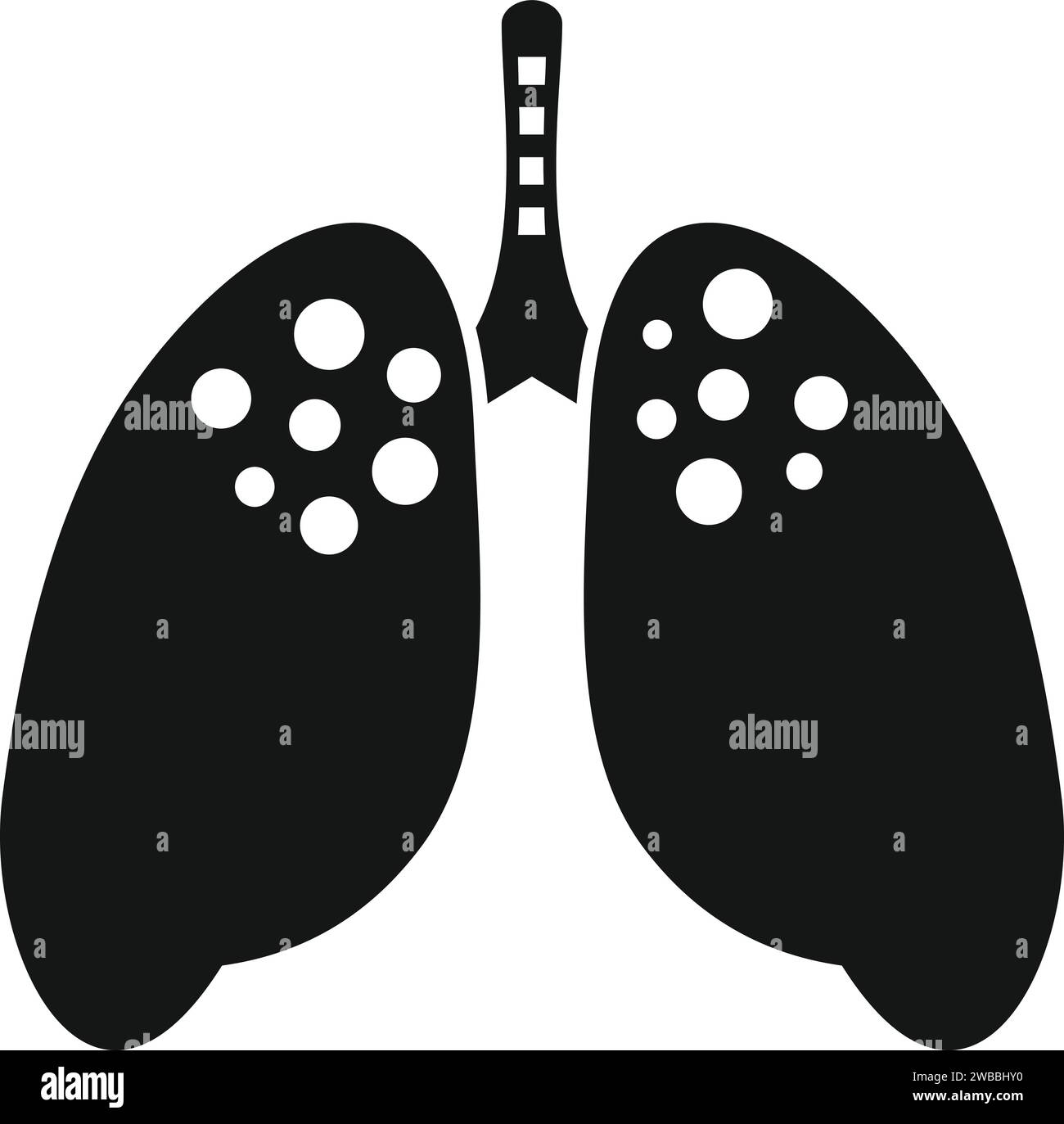 Lungs transplant icon simple vector. Anatomy human organ. Cellular ...