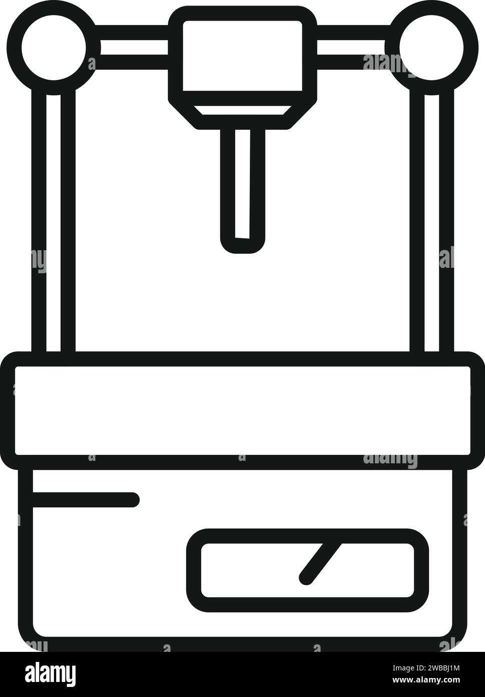 Biomedical printer icon outline vector. Bioprinting anatomy. Bio ...