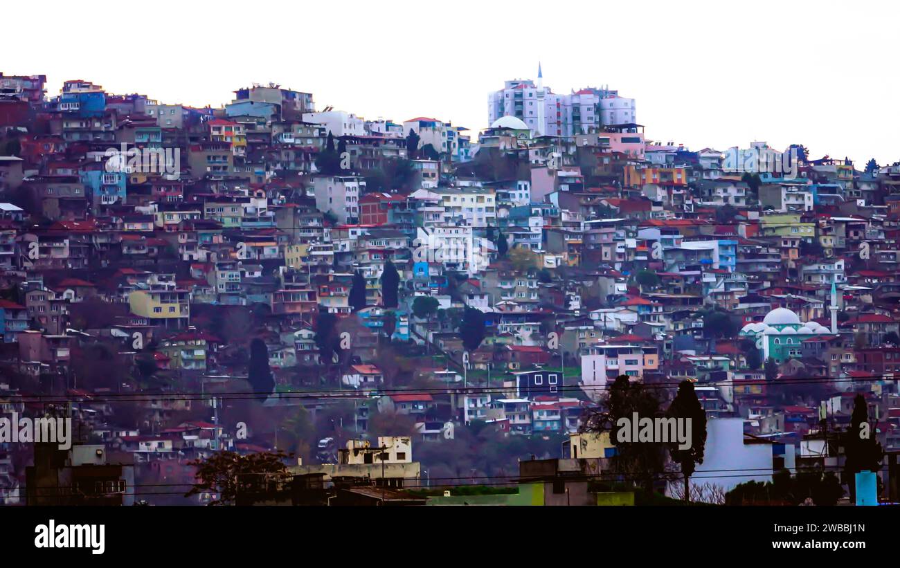 Slum neighborhoods in the center of Izmir Slum neighborhoods in the ...