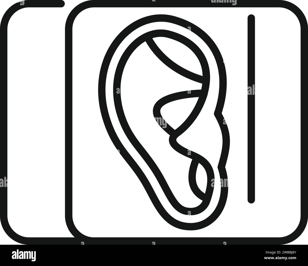 Ear bioprinting icon outline vector. Medical science. Organ transplant ...