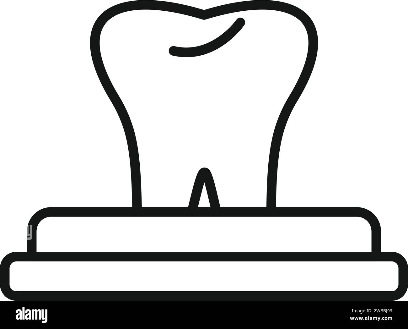 Tooth bioprinting icon outline vector. Human machine. Future health dna ...