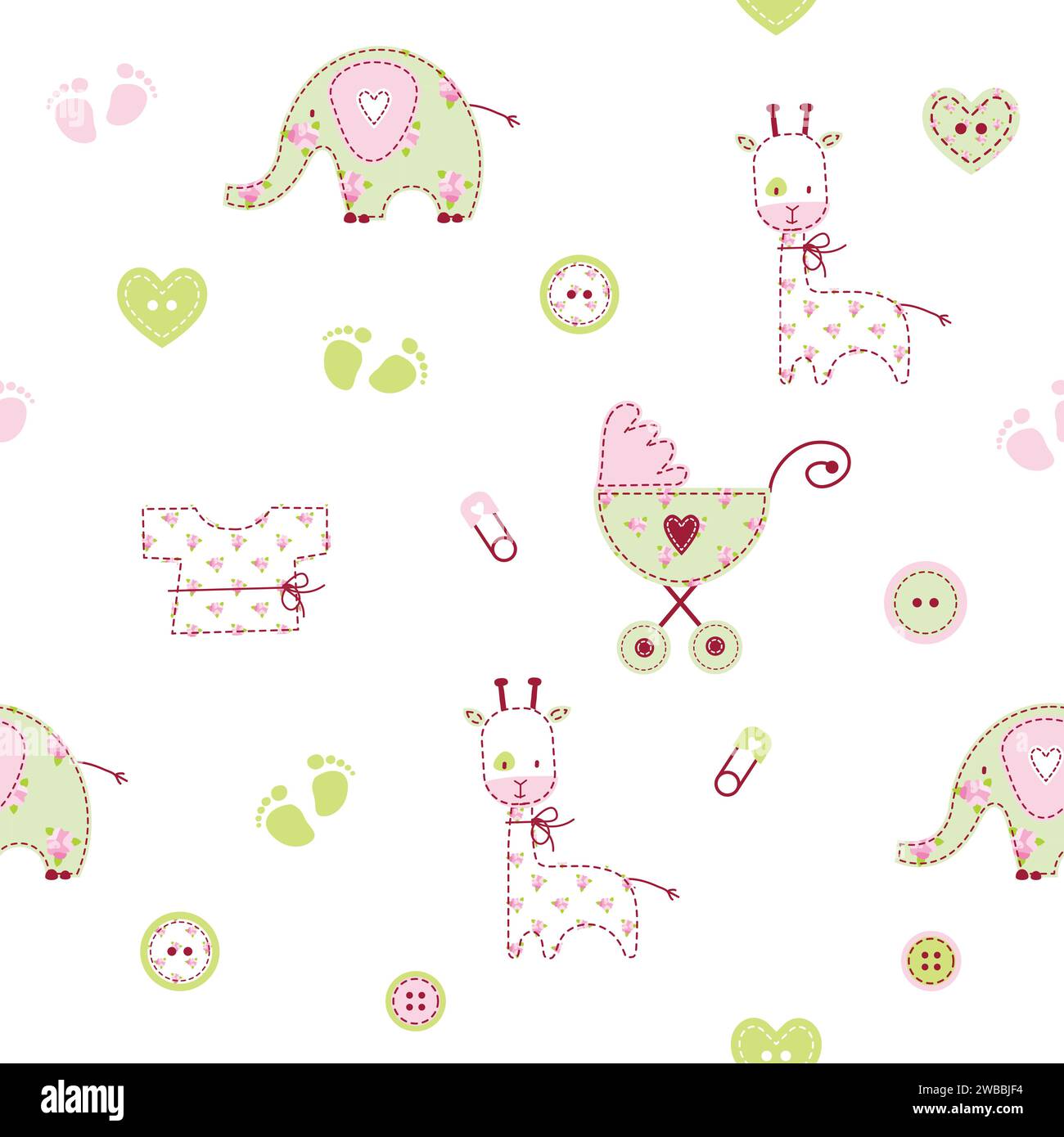 Cute baby shower pattern Stock Vector Image & Art - Alamy