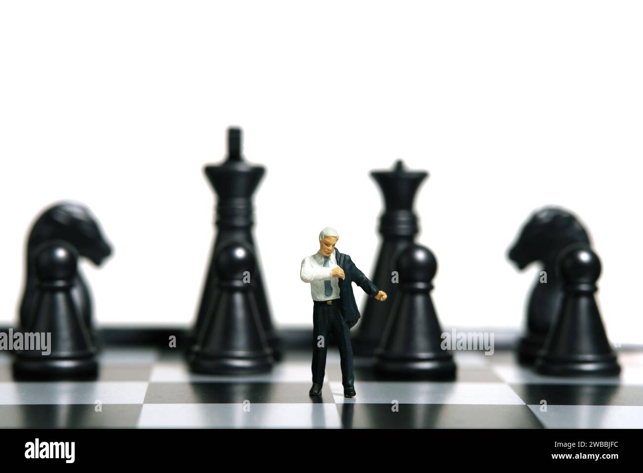 Miniature tiny people toy figure photography. Business preparation ...