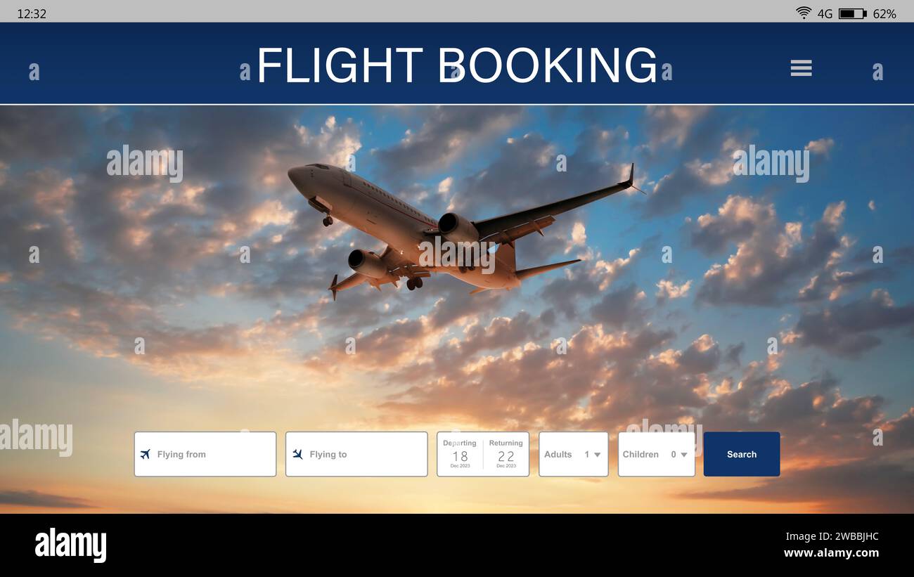 Online flight booking hi-res stock photography and images - Alamy