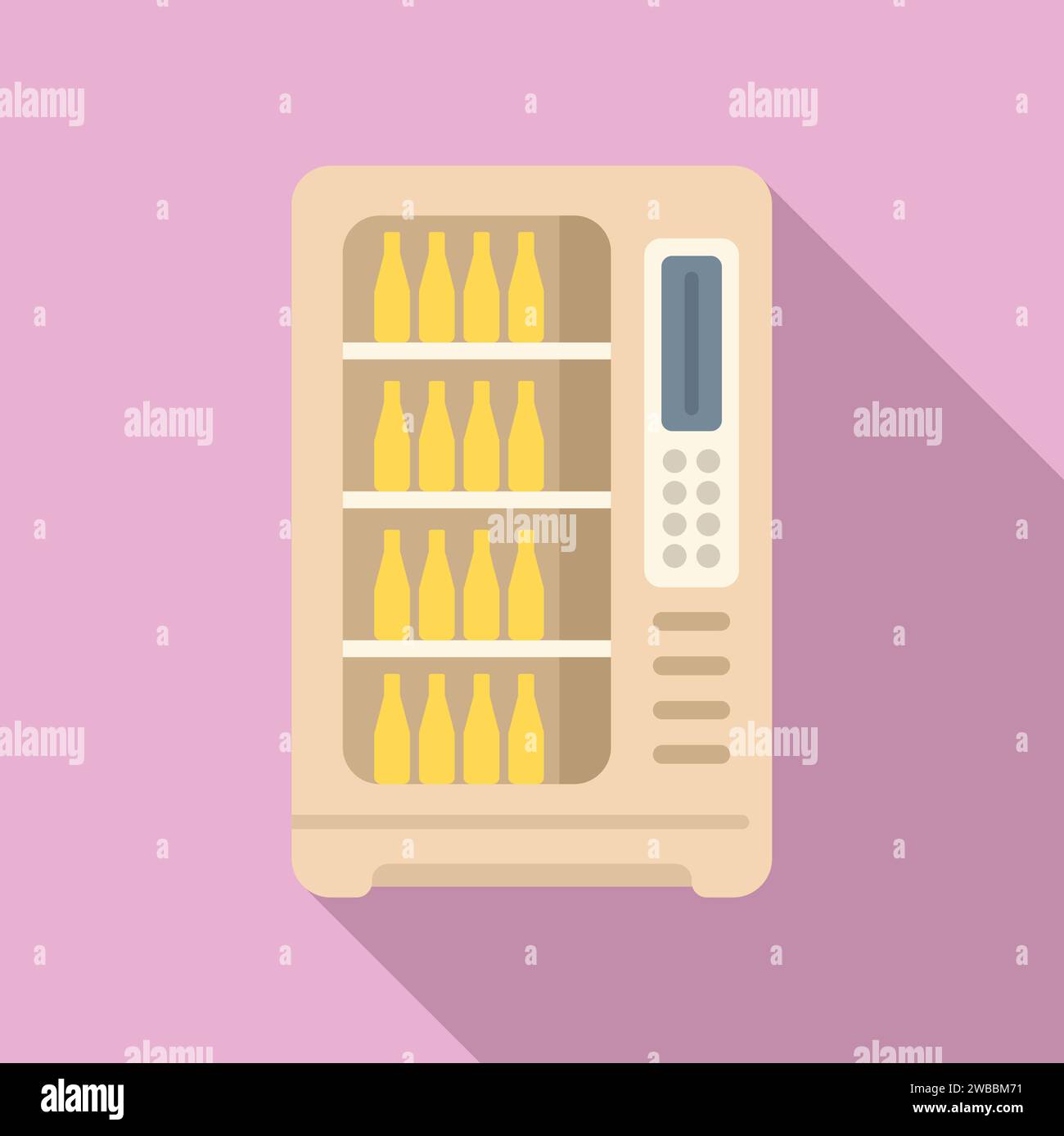 Container drinks icon flat vector. Portable bottle drink. Food snack ...