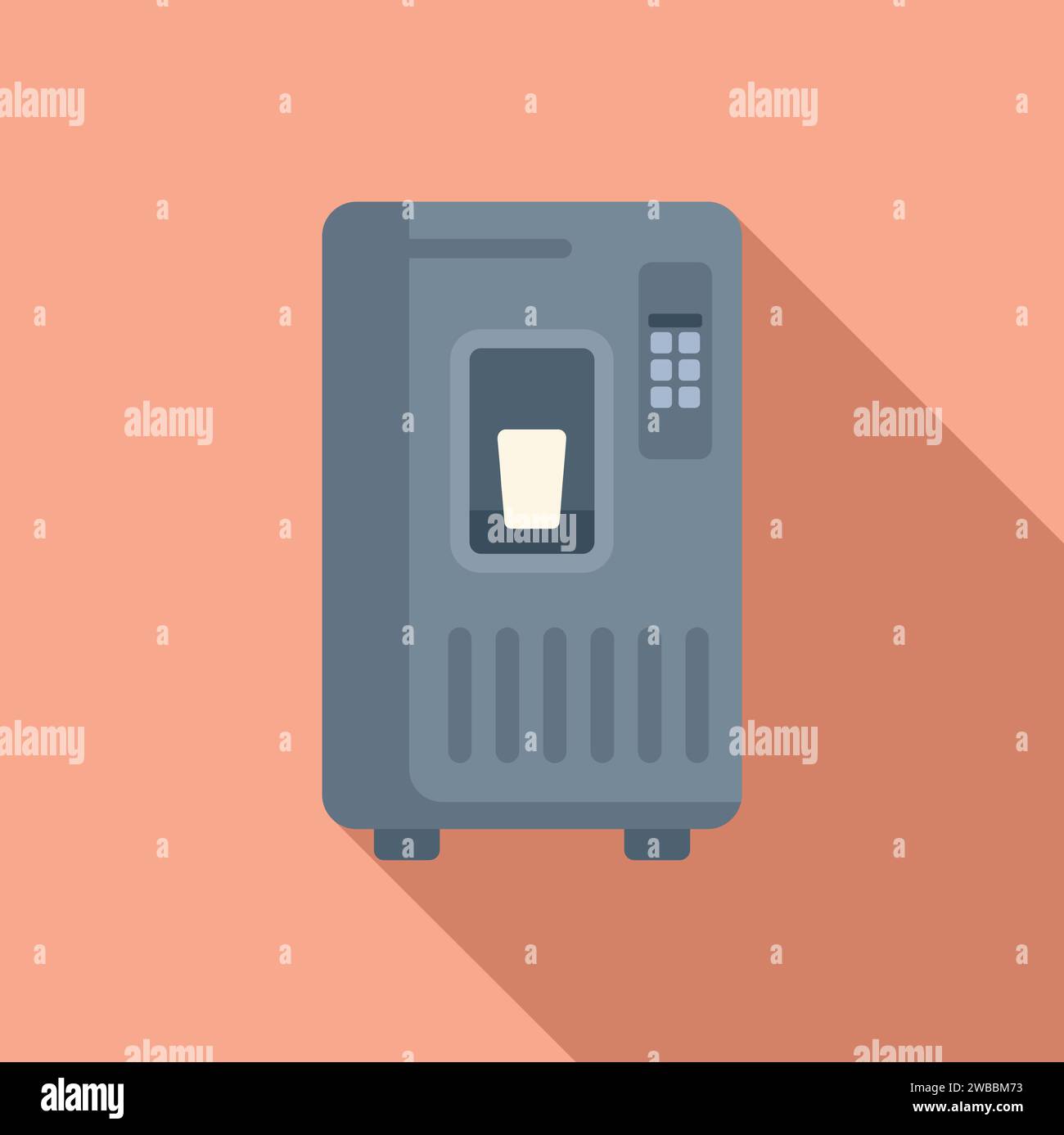 Modern sell food icon flat vector. Street vending machine. Portable ...