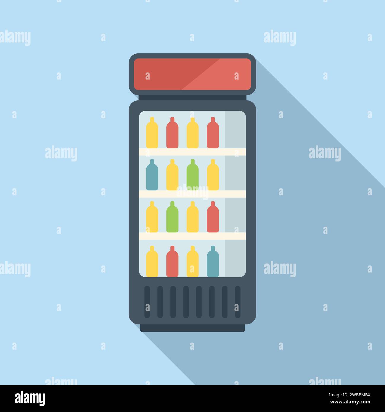 Push drink machine icon flat vector. Workplace vessel. Office vending ...