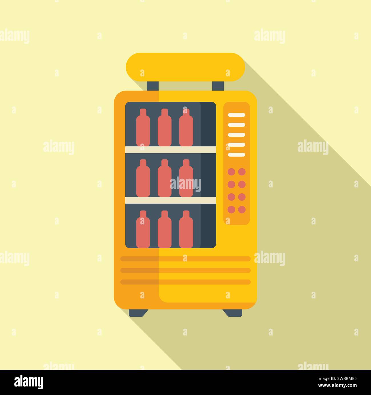 Modern vending machine icon flat vector. Drinking juice. Snack food ...
