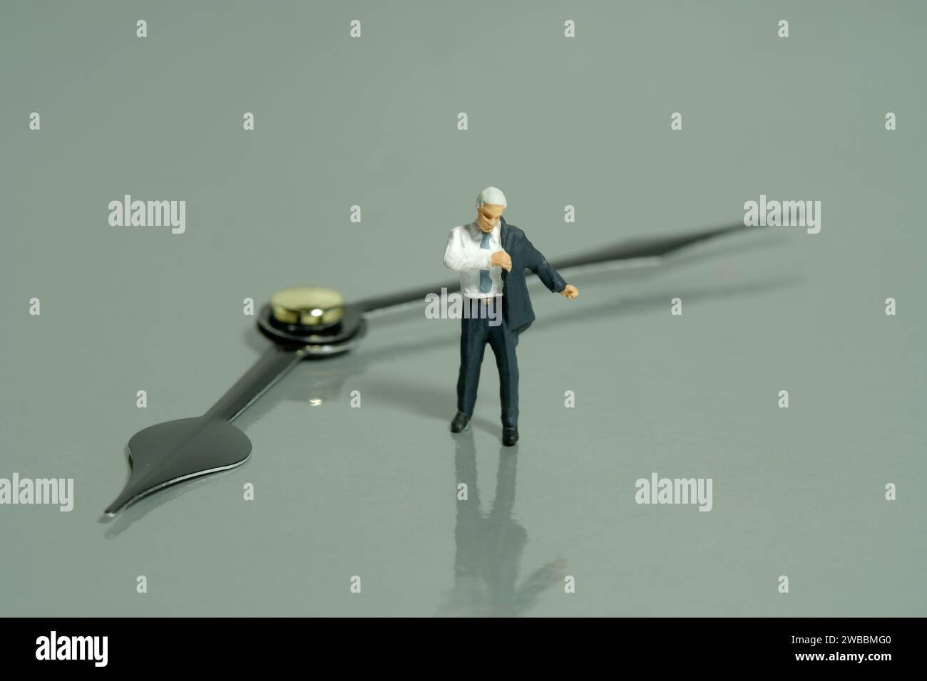 Miniature tiny people toy figure photography. Go to work concept. A ...