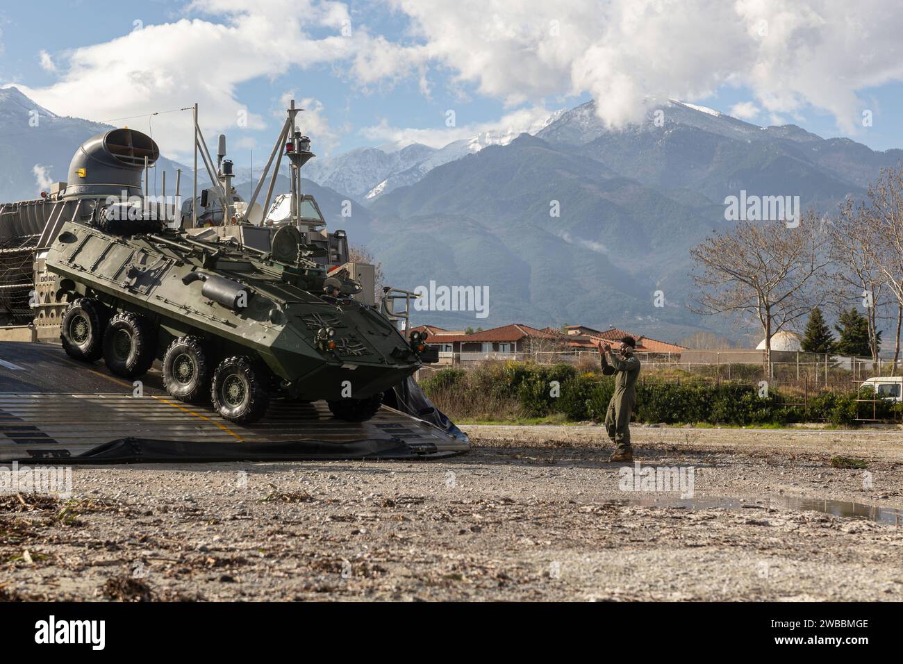 A Light Armored Vehicle, attached to Lakota Company, Battalion Landing ...