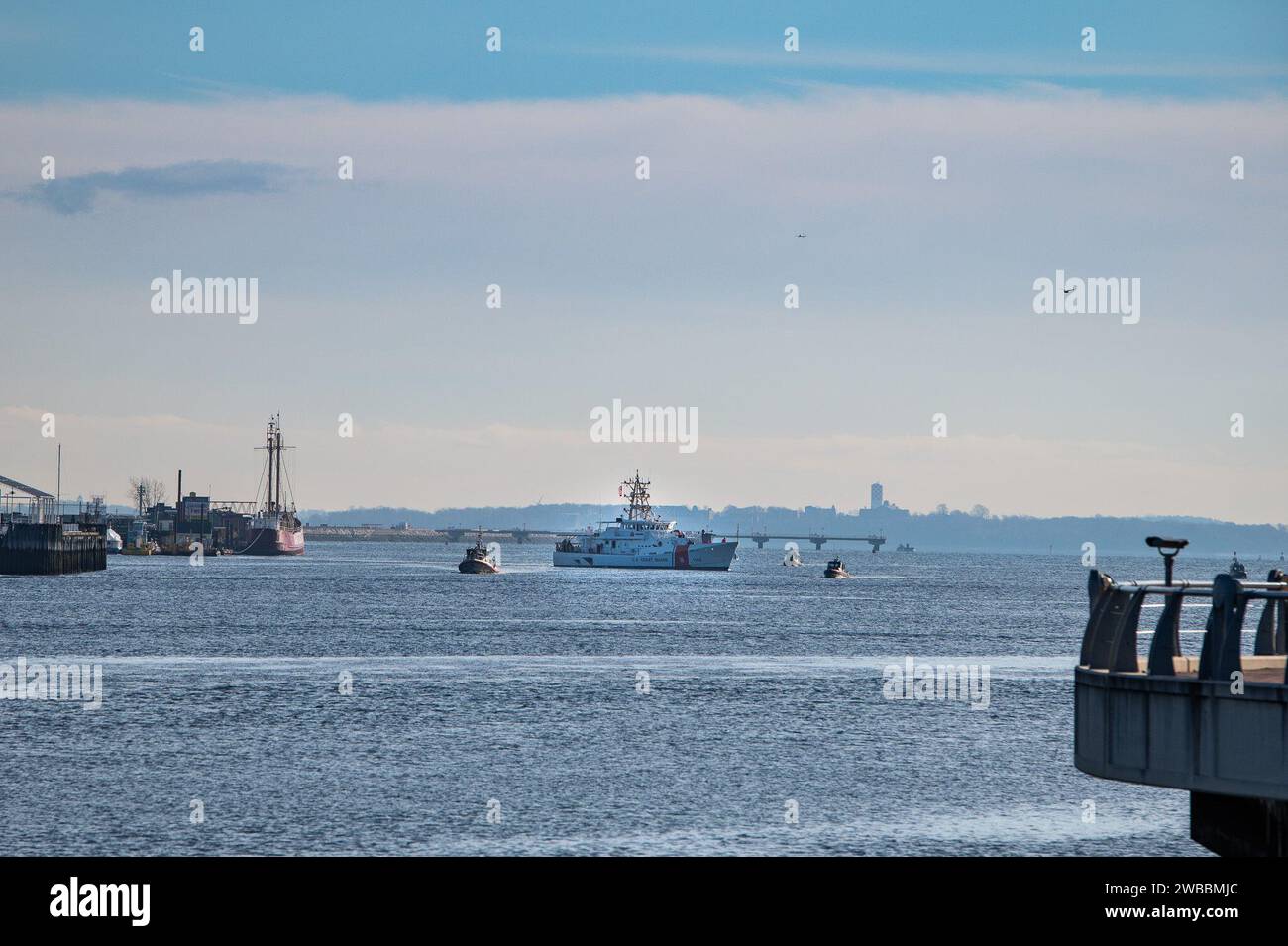USCGC Melvin Bell (WPC 1155) is escorted into U.S. Coast Guard Base ...