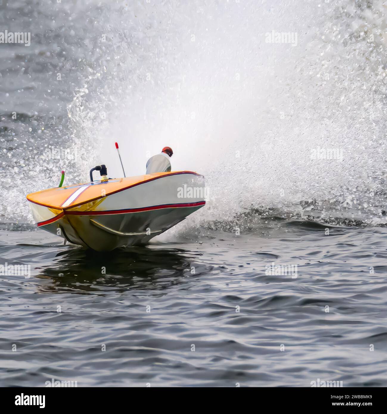 Miniature sized excitement on the lake this RC boat zips across the ...