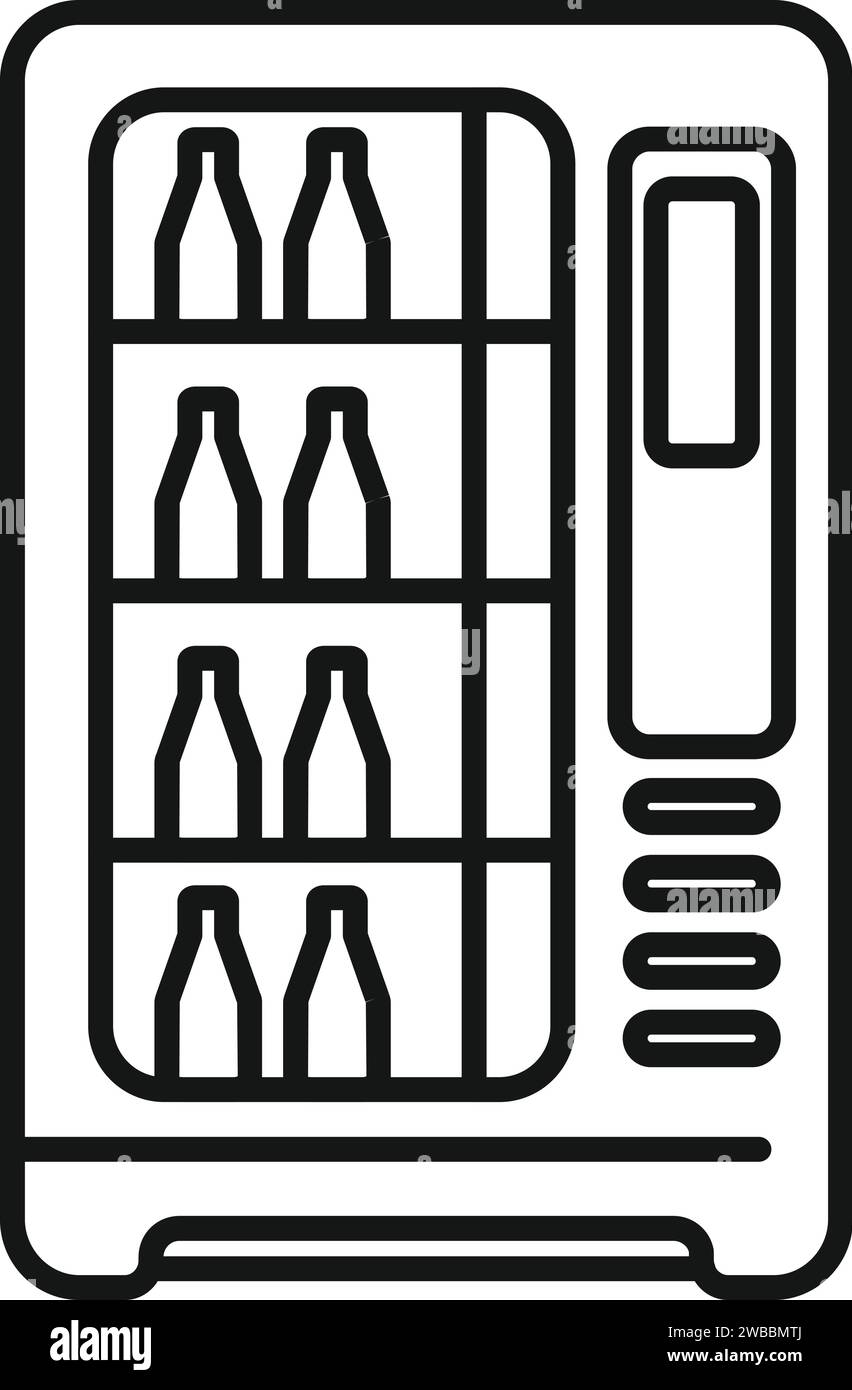 Modern drinking machine icon outline vector. Cooling vessel. Drink ...