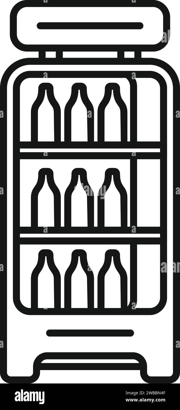 Container drinks icon outline vector. Portable bottle drink. Food snack ...
