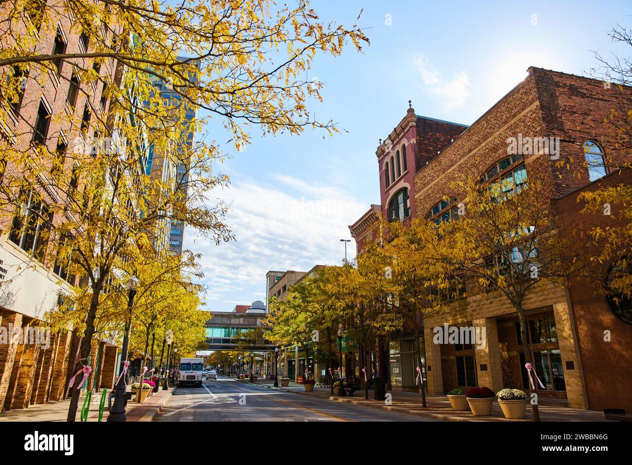 Autumn in Urban Fort Wayne: Historic Meets Modern Stock Photo - Alamy