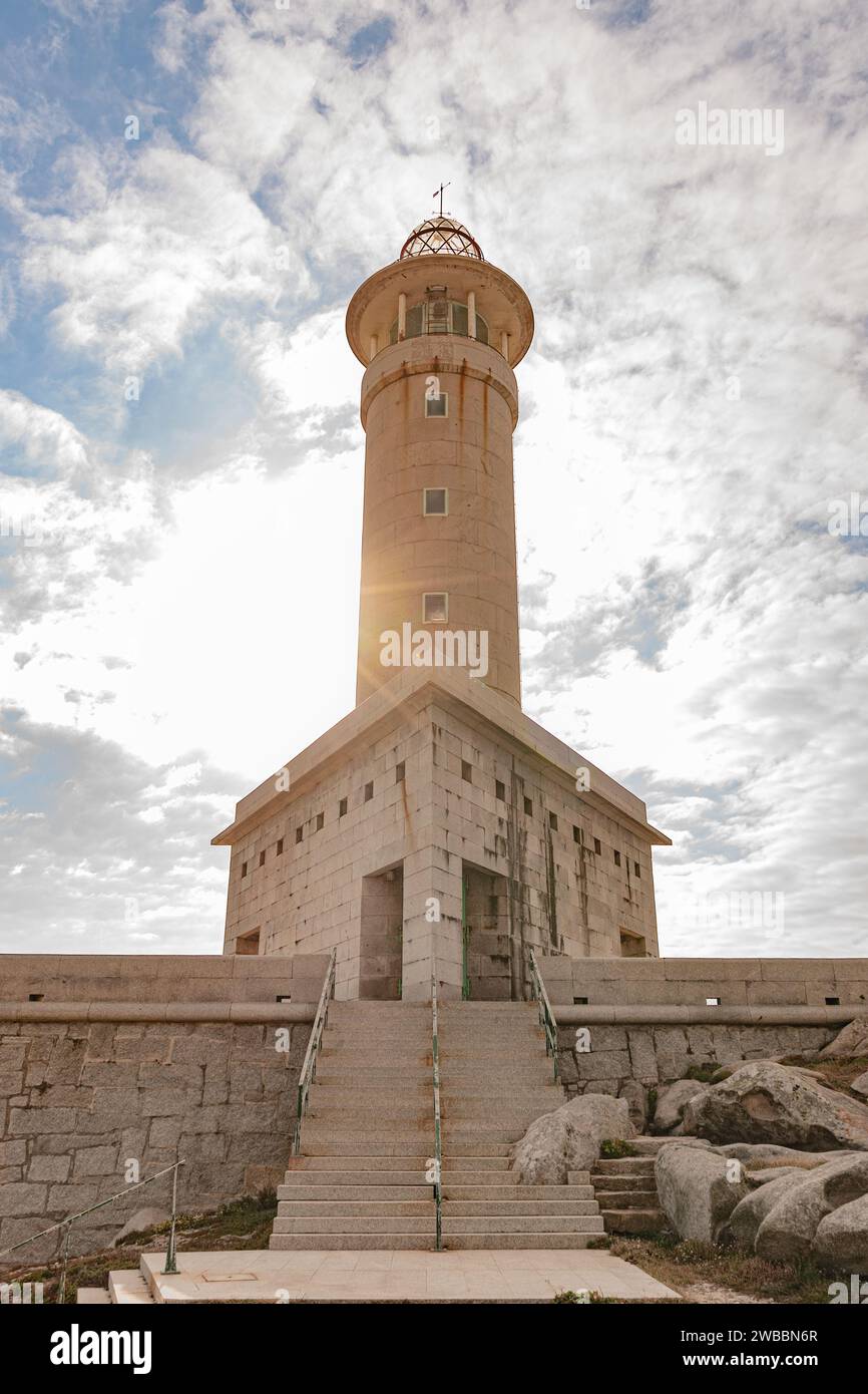 Beautiful lighthouse of the route of the lighthouses, on the Costa de ...
