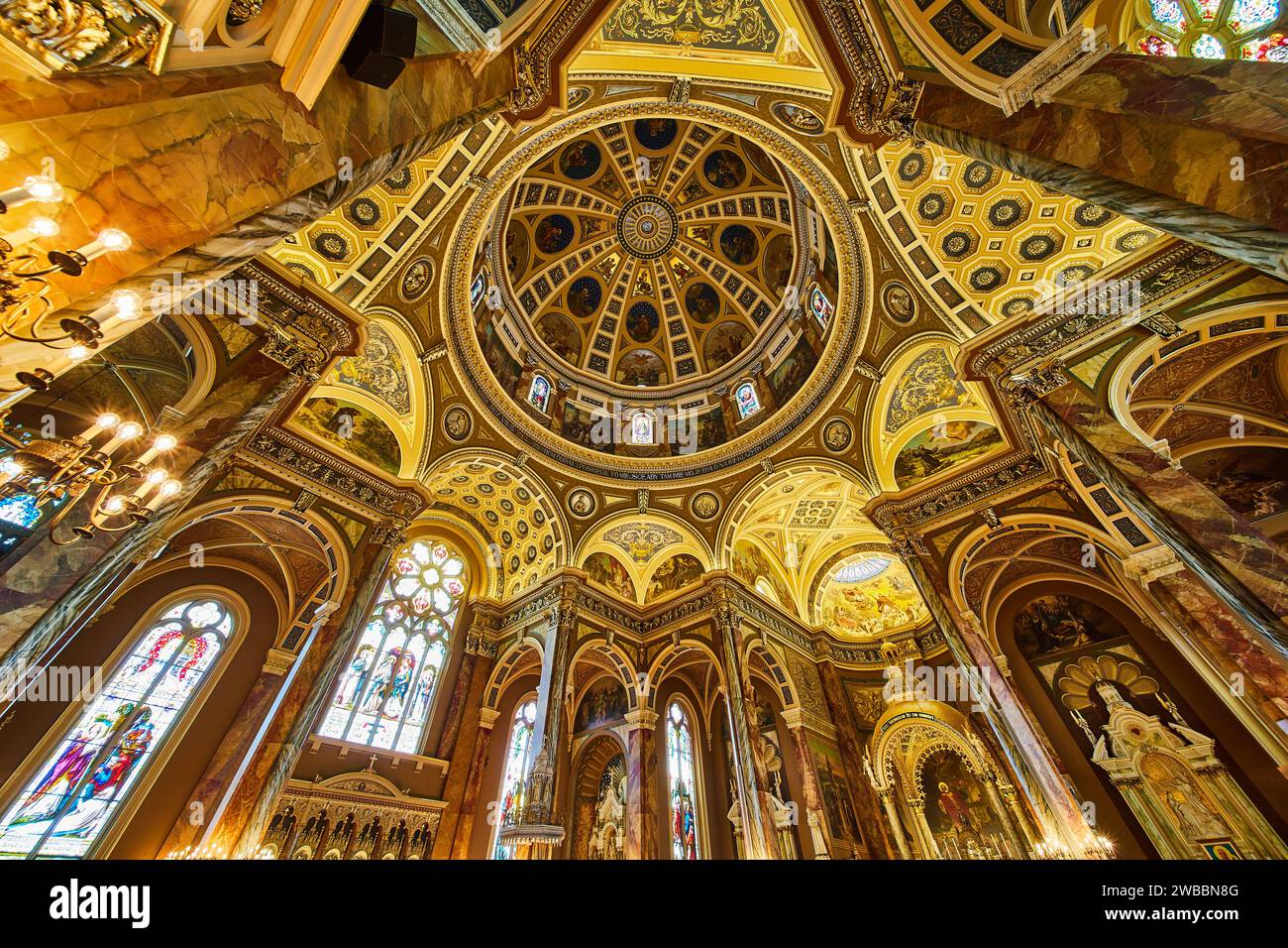 Ornate Cathedral Dome and Frescoes, Low Angle View Stock Photo - Alamy